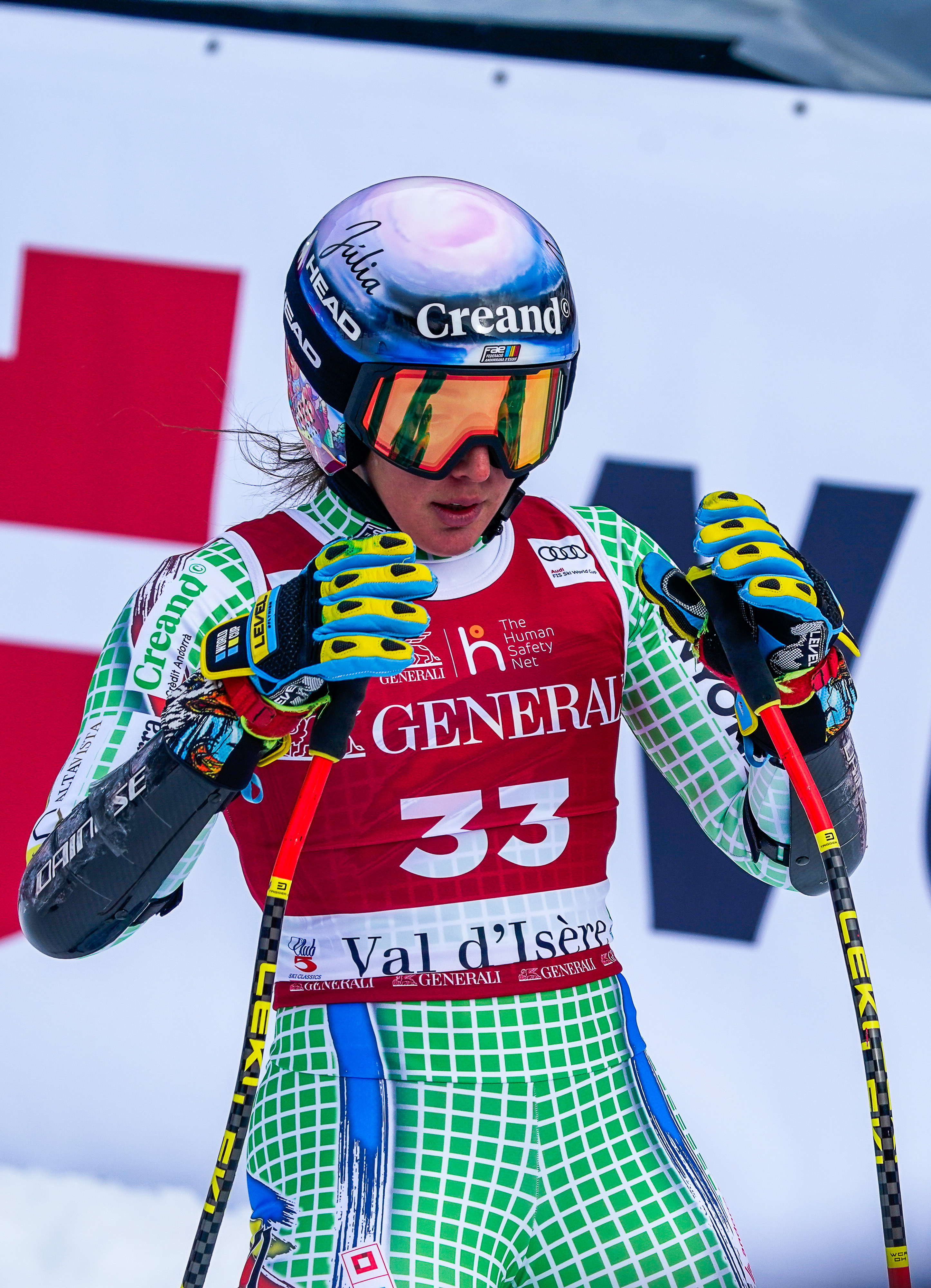 'Cande', 27a al descens de Pass Thurn abans de la Copa del Món de ...